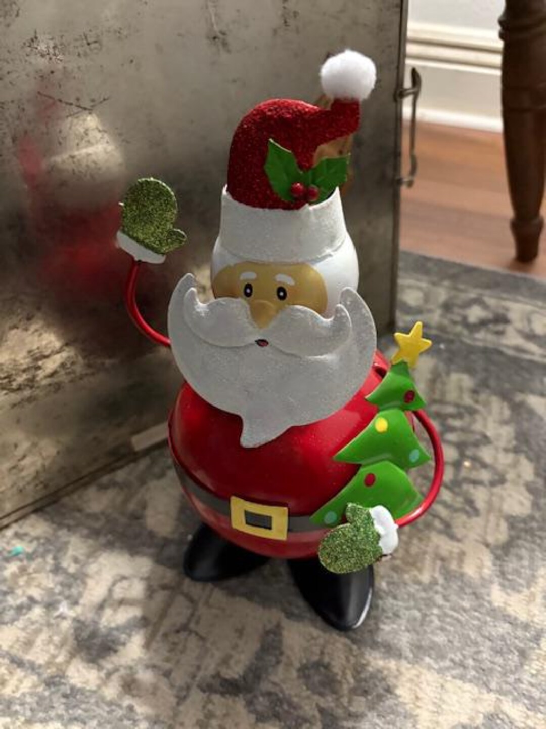 Vintage Pier 1 Santa ,tabletop or Garden Metal Figurine, Pristine ...