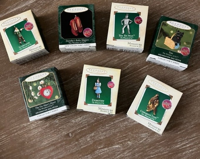 Wizard of Oz-hallmark Keepsake Mini Ornaments-1998-2005-in Original ...
