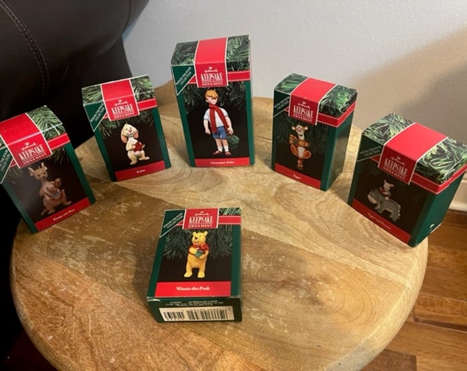 Vintage Winnie the Pooh Collection Christopher Robin, Kanga, Roe, Piglet and Eeyore, Rabbit and ...