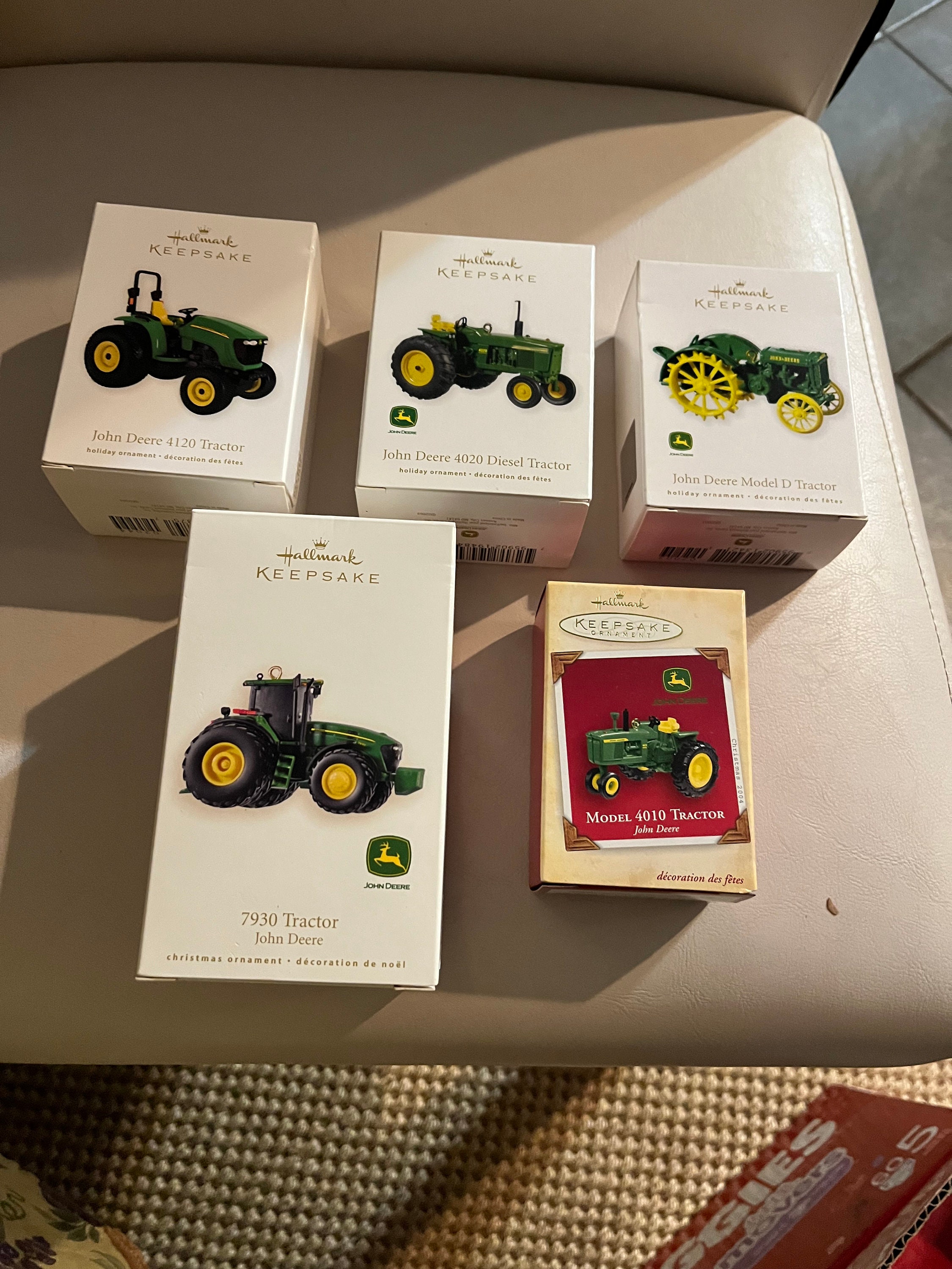 Vintage John Deere Hallmark Keepsake Ornaments- 2004-2008-in Original ...