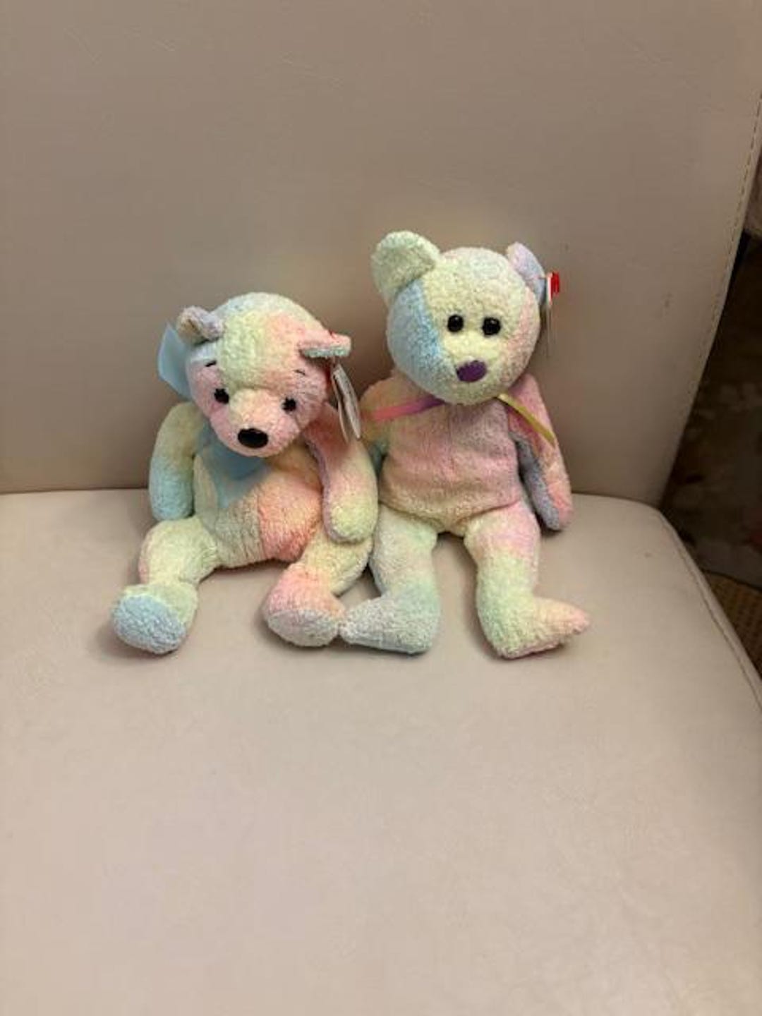 Vintage TY Rare Groovy, Sammy & Mellow Beanie Baby and Buddy-new With ...