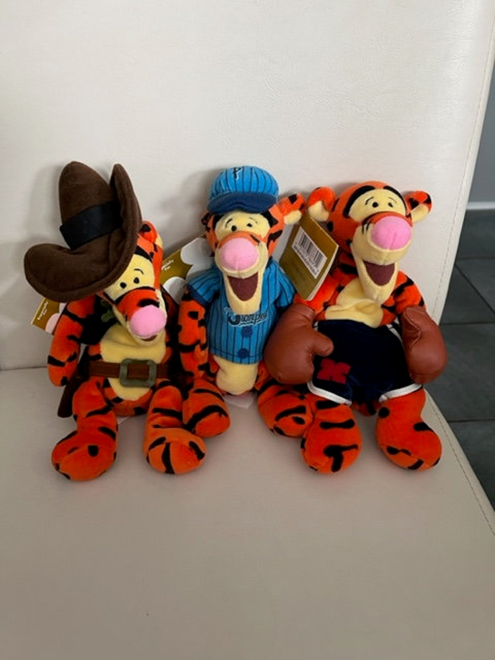 Vintage Disney Tigger Bean Bag Plushes Cowboy Tigger, Baseball Tigger ...