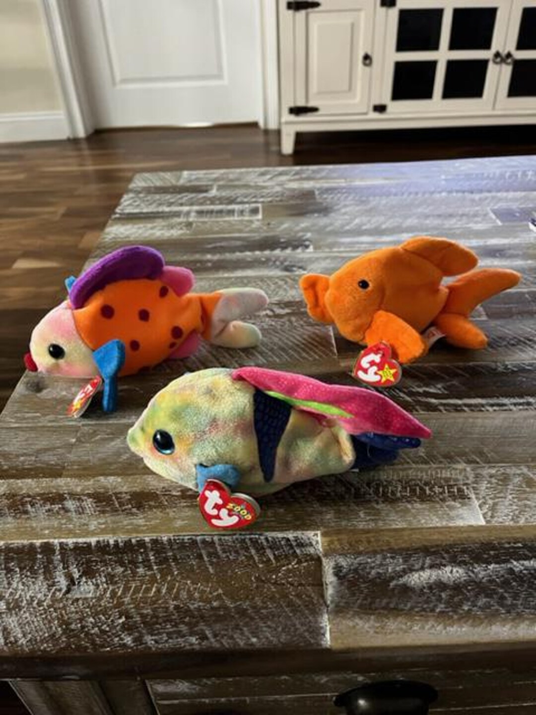 Vintage Ty Fish-goldie,lips&aruba-beanie Babies/new With Tags in ...