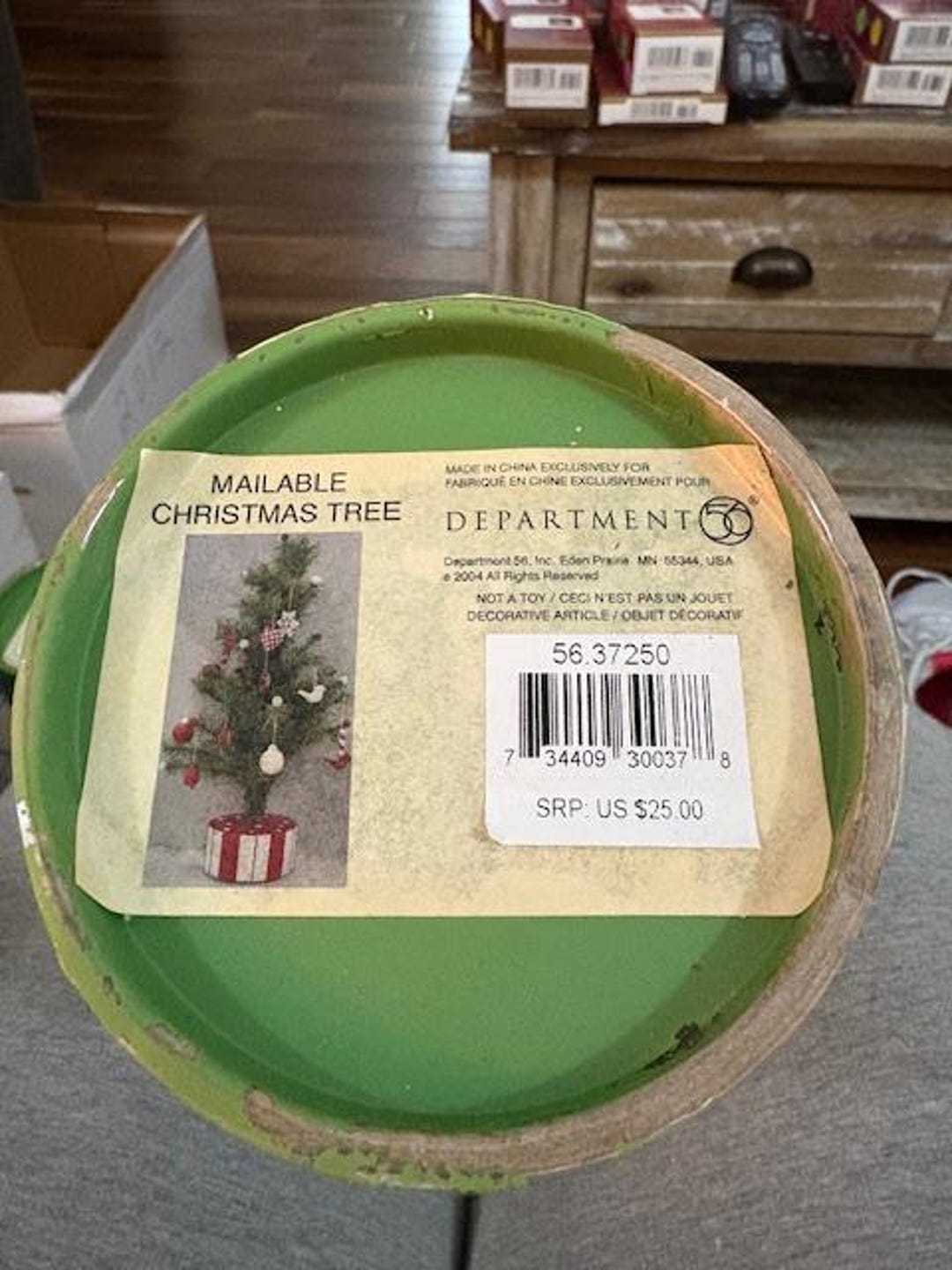 Vintage Dept 56-christmas Tree-new With Tags.mailable Tree-has Lights ...