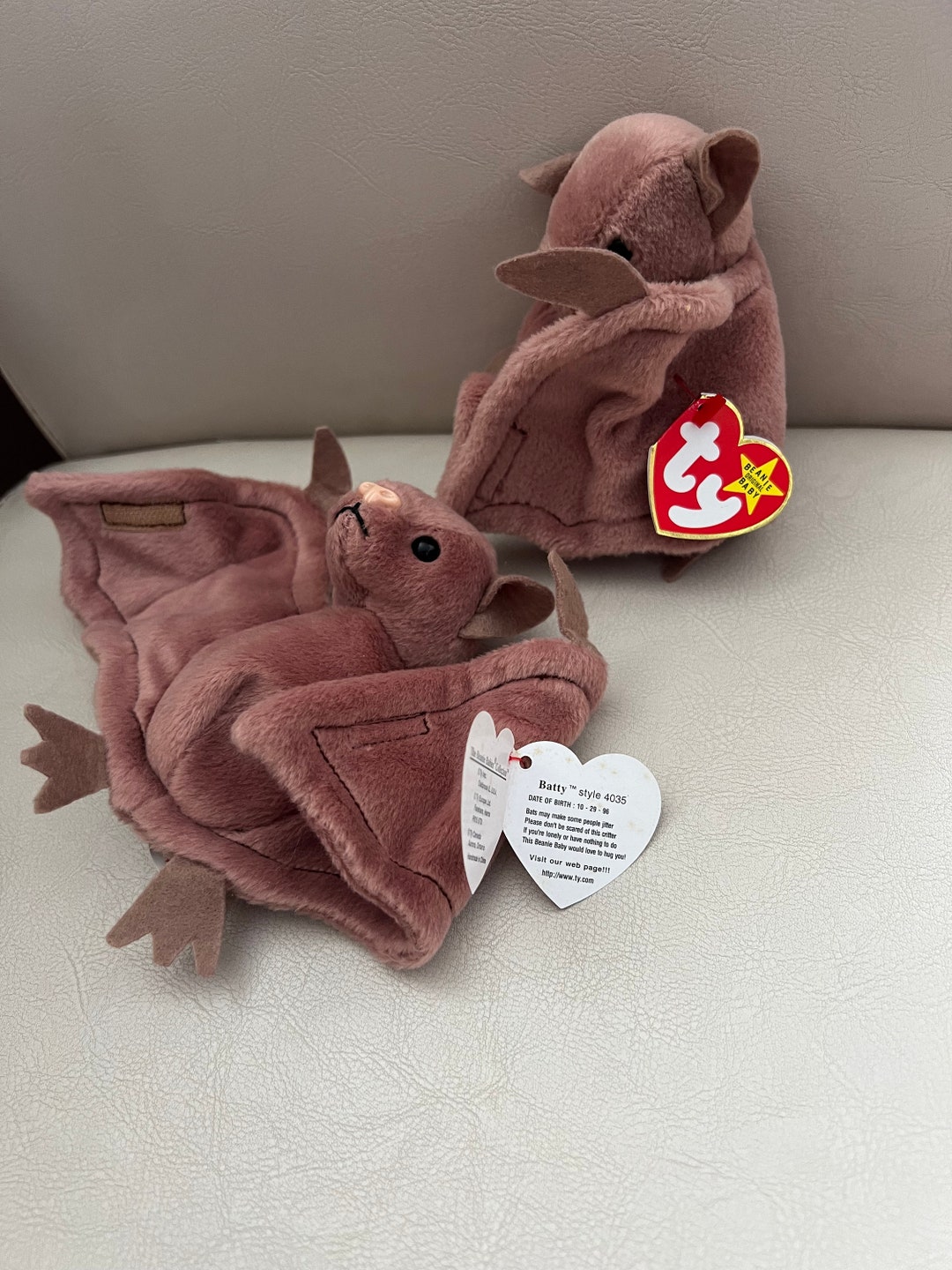 TY Beanie Baby-batty and Radar-rare-new/mint Condition With Tags-birth ...