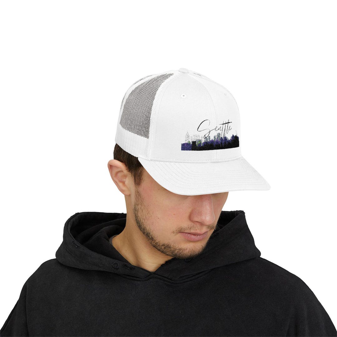 Seattle Skyline Hat | Hat for Outdoors | Camping Gift | Hiking ...