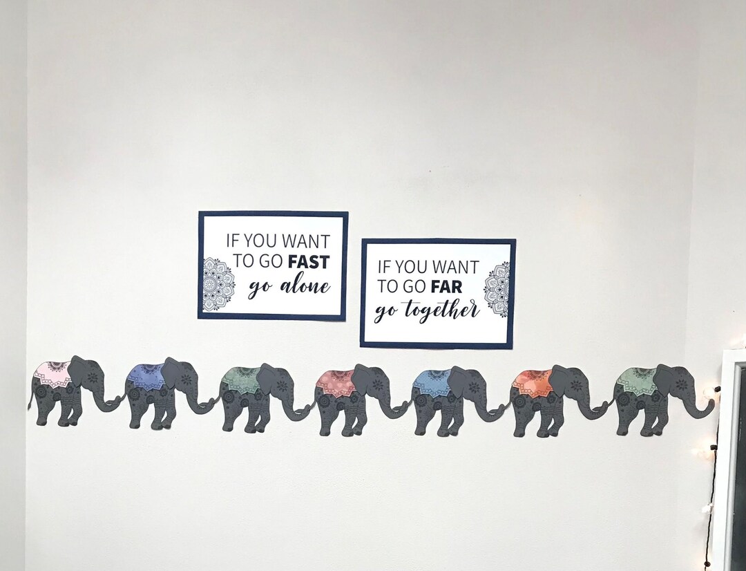Line of Indian Elephants Job Chart Classroom Decor Digital Download - Etsy