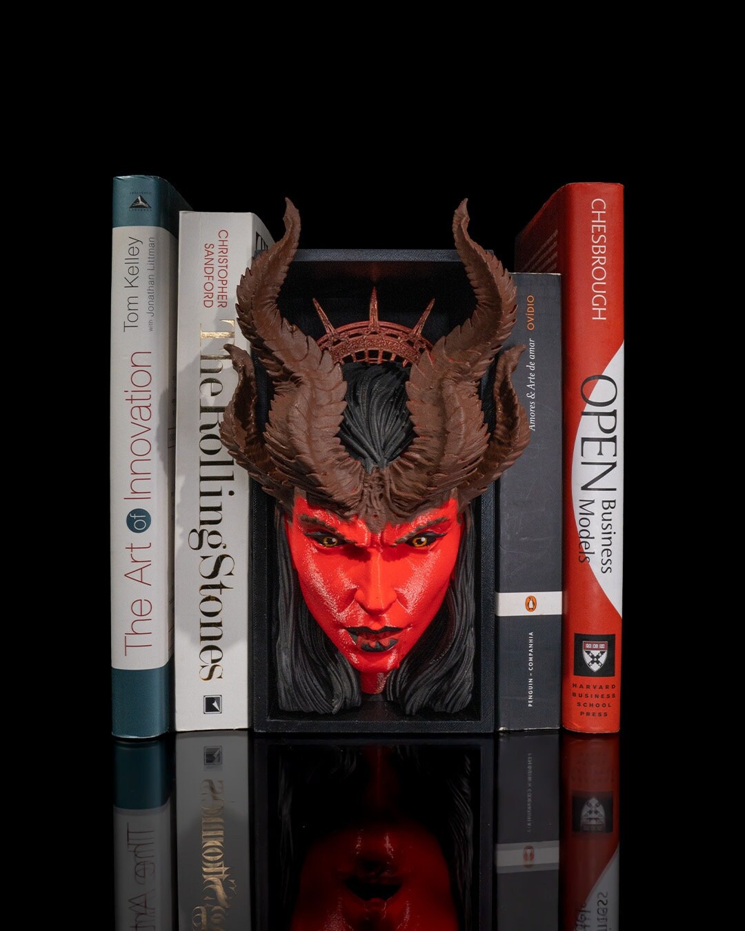 Succubus Devil Woman Book Nook Gothic Bookshelf Decor, Fantasy Shelf ...