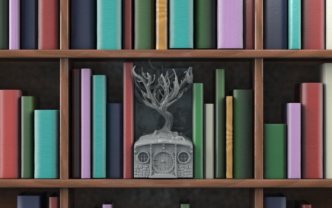 Hobbit Style House Fantasy Book Nook Whimsical Bookend for Book Lovers ...