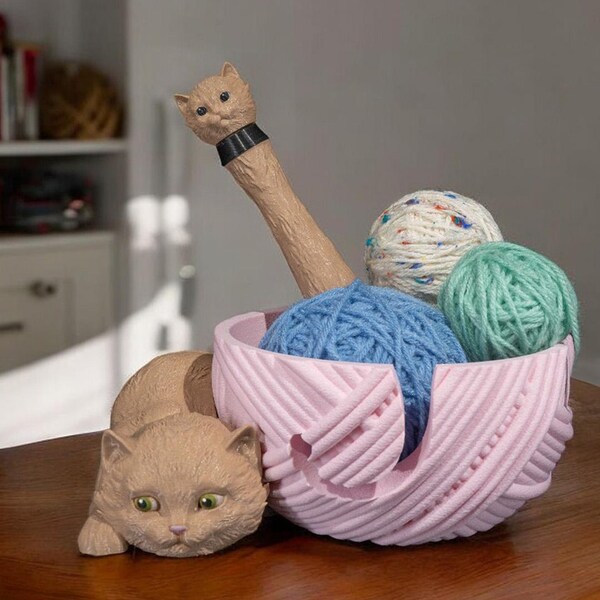 Cat Yarn Bowl - Etsy