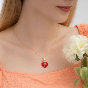 Miraculous Personalized Ladybug Jewelry, Gold Custom Ladybug Necklace ...
