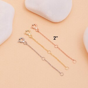 14K Gold Extender Chain , Silver & Rose Gold Adjustable Extension Chain ...