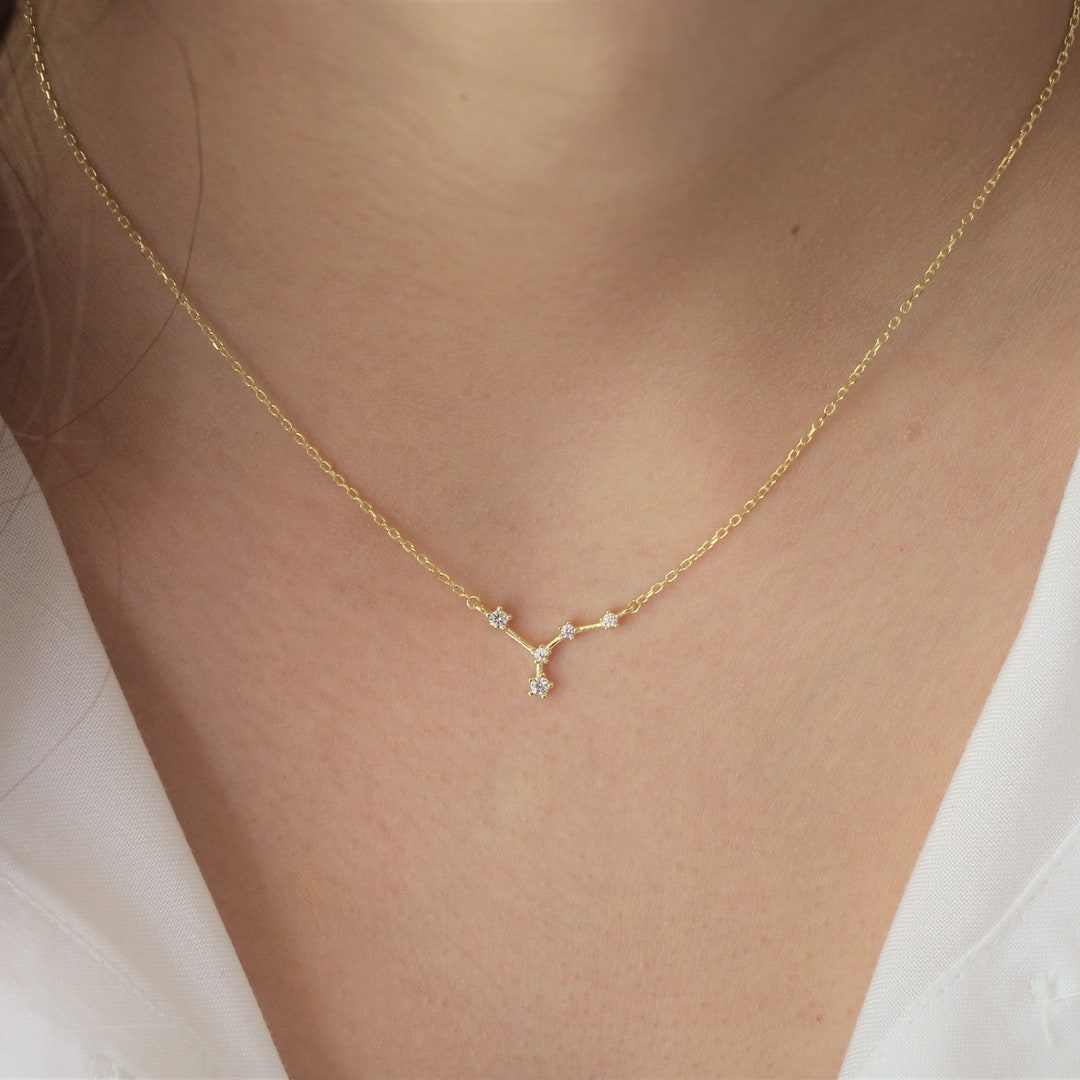 Zodiac Constellation Necklace, Personalized Necklace, Zodiac Sign ...