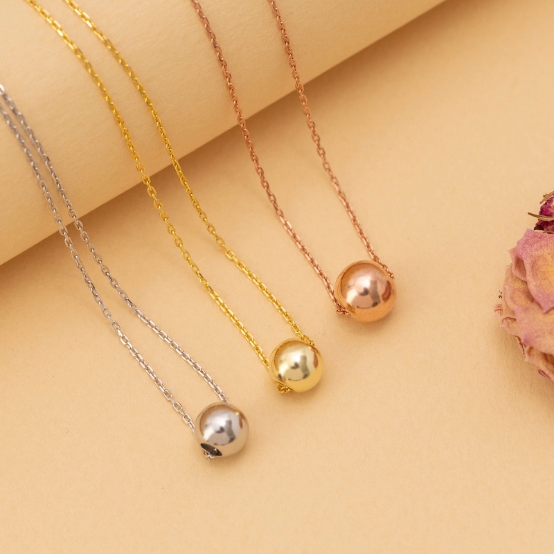 Gold Ball Necklace - Etsy