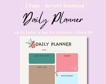 Fall Pastel Daily Planner Printable, Daily to Do List, Productivity ...