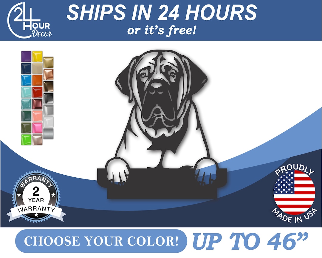 Custom Metal Boerboel Sign | Metal Dog Breed Name Sign | 22 Color ...