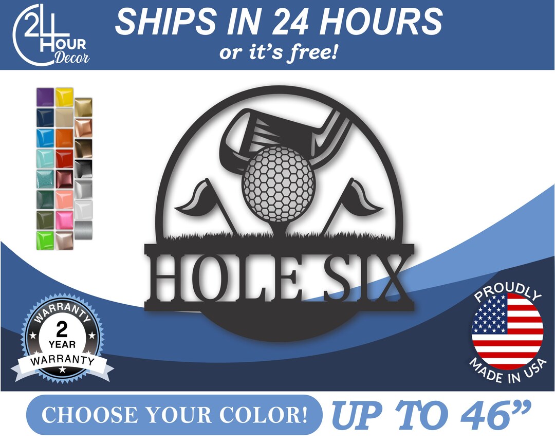 Custom Metal Golf Course Wall Art - Custom Metal Sports Sign - 22 Color ...