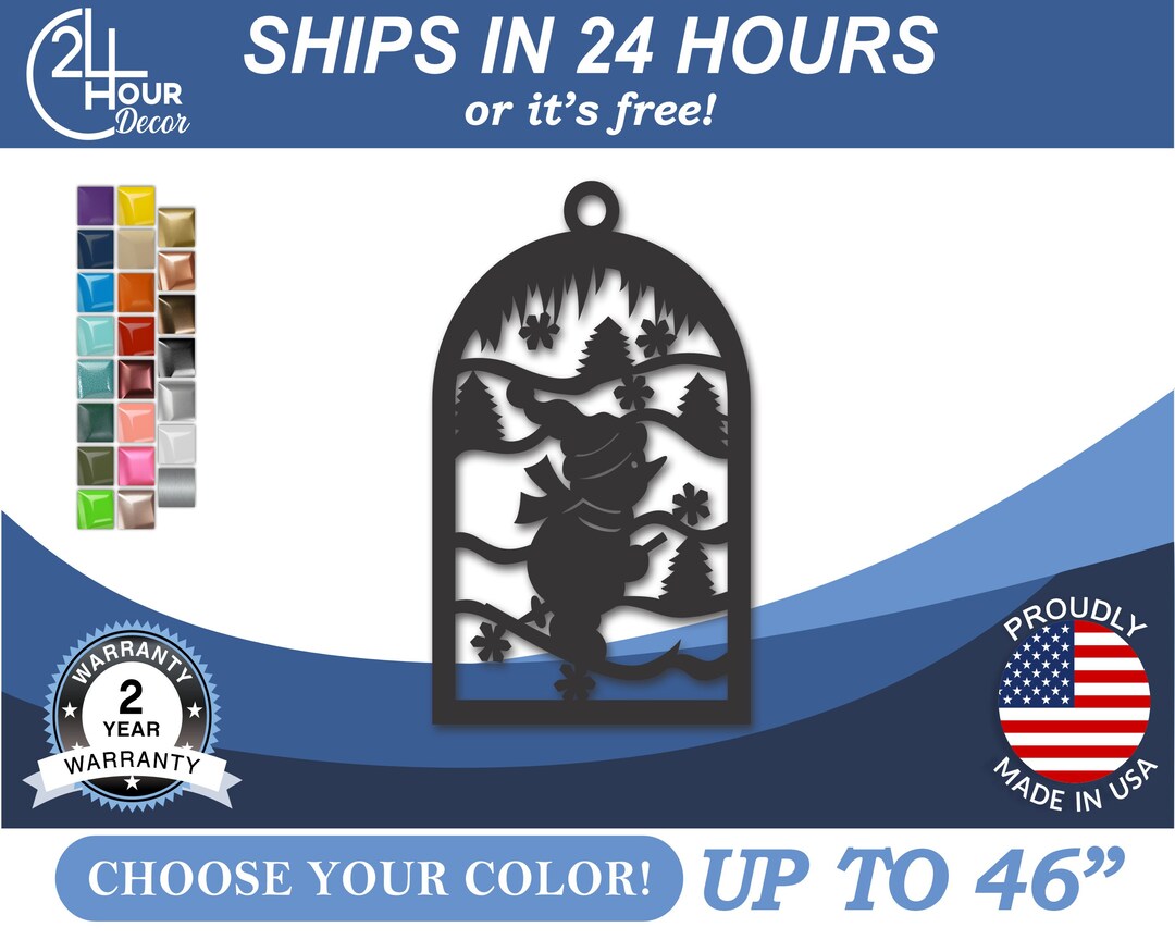 Metal Skiing Snowman Wall Art - Metal Winter Sign - 22 Color Options - Etsy