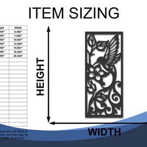 Metal Hummingbird Panel Wall Art | 22 Color Options - Etsy