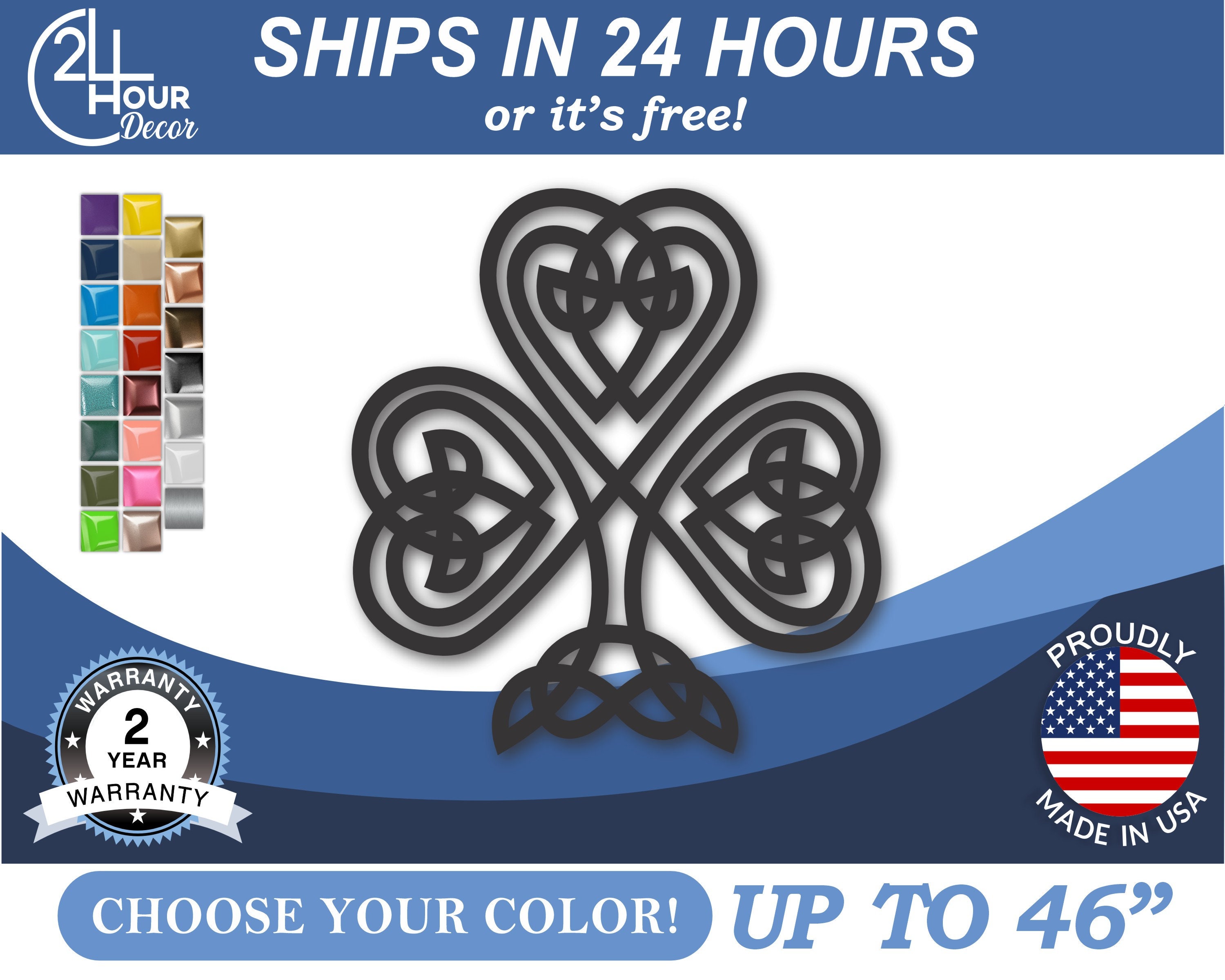 Metal Celtic Shamrock Wall Art St Patrick's Day Metal - Etsy