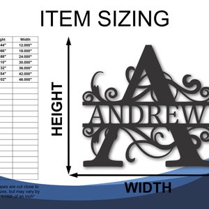 Metal Split Letter Monogram | Custom Metal Monogram Signs | 22 Color ...