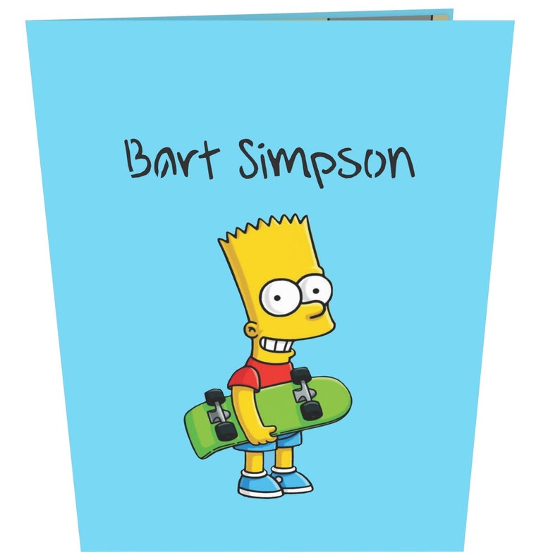 Bart Simpson Pop up Card 15 X 20 Cm - Etsy