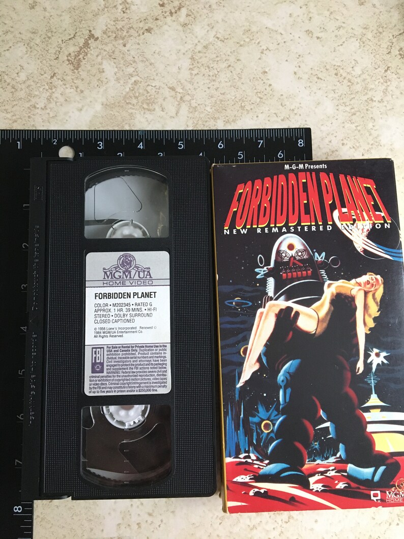 Forbidden Planet "new Remastered Edition" VHS, MGM Leslie Nielsen - Etsy