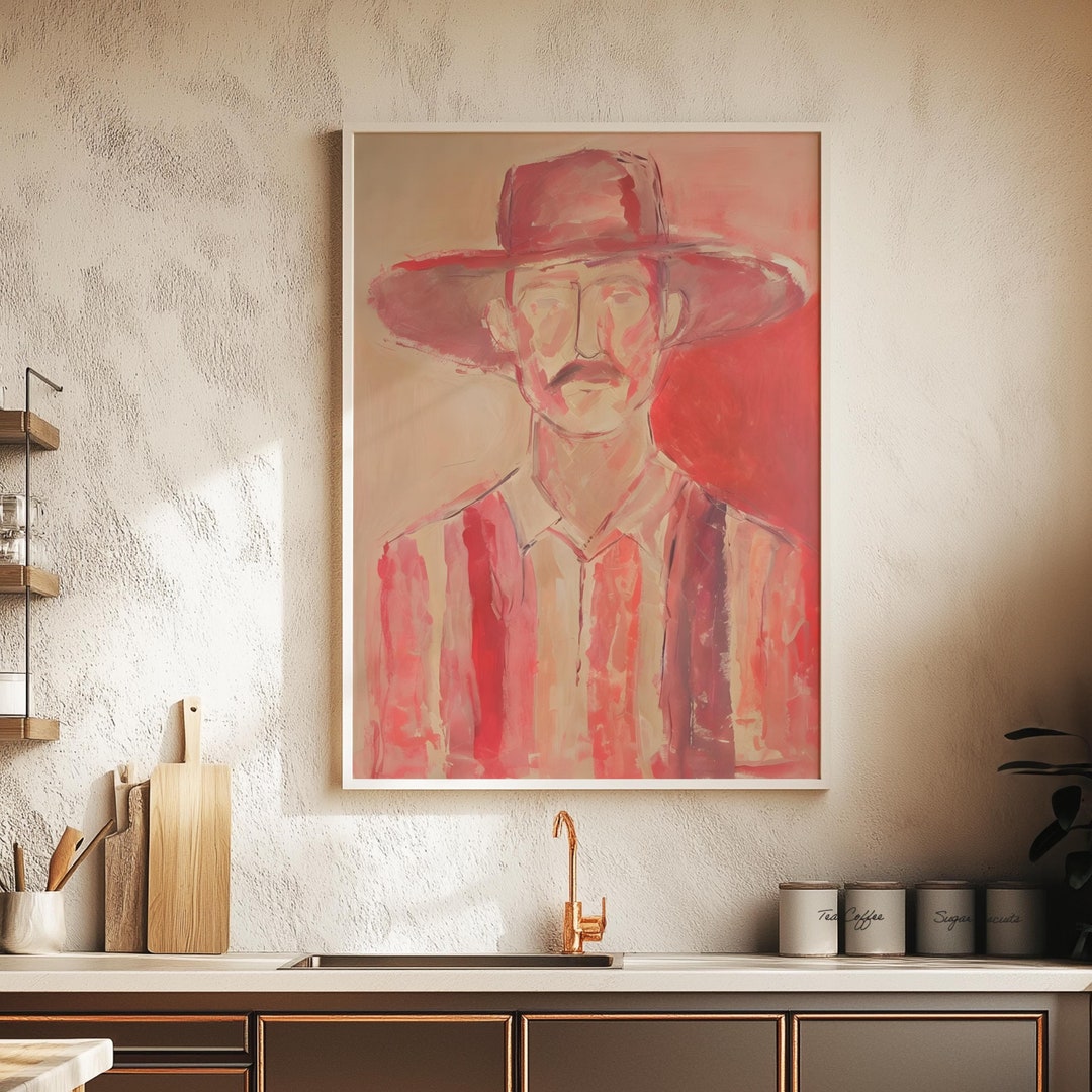 Abstract Cowboy Print, Western Cowboy, Southwestern Desert Print ...