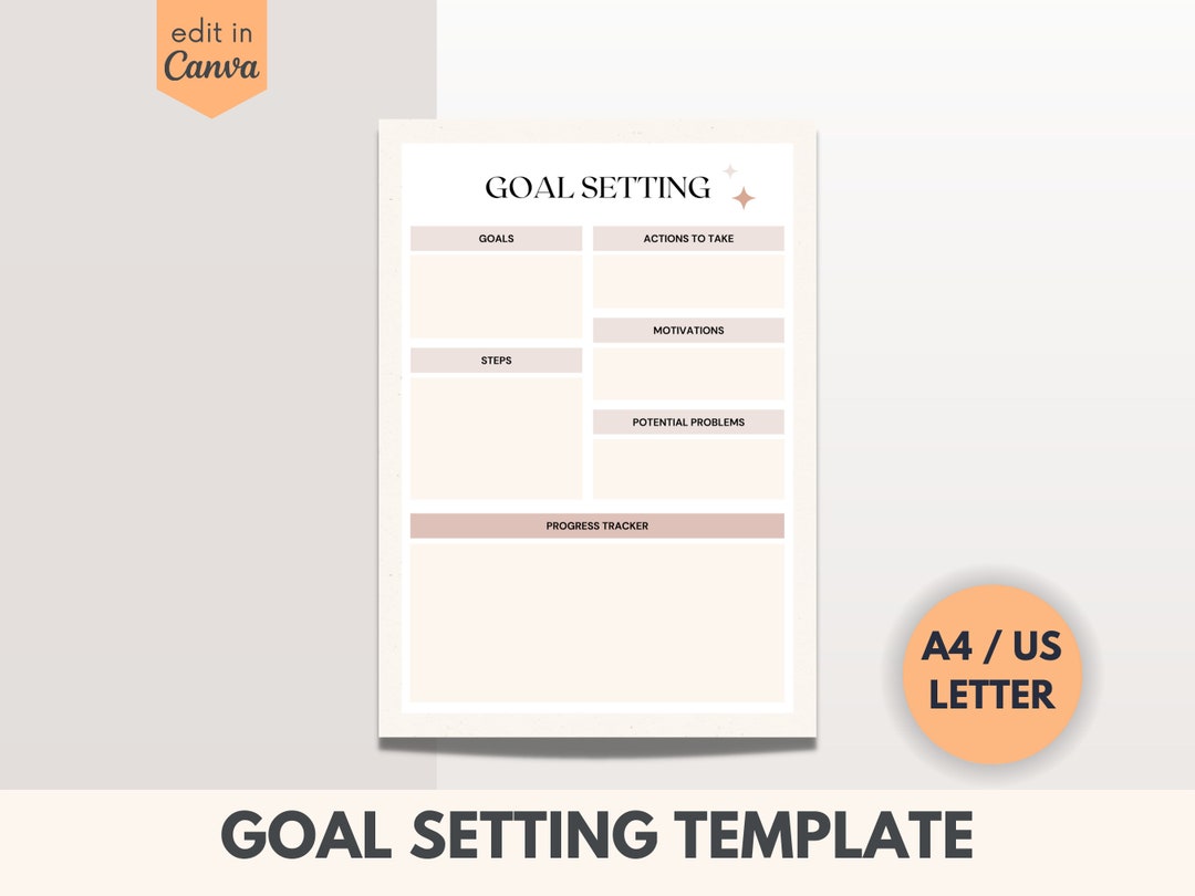 Goal Setting Template Life Coach Template Canva Template to - Etsy