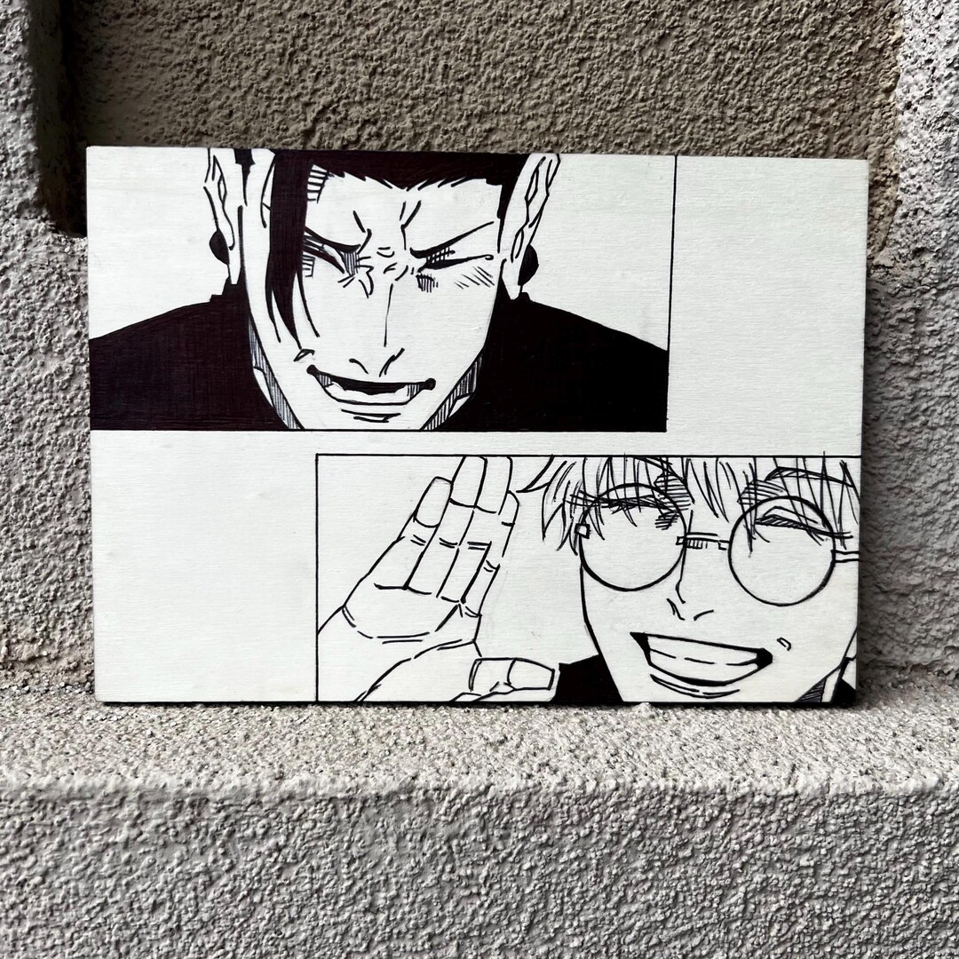 Gojo and Geto Canvas Drawing Airport Panel JJK236 Jujutsu Kaisen - Etsy