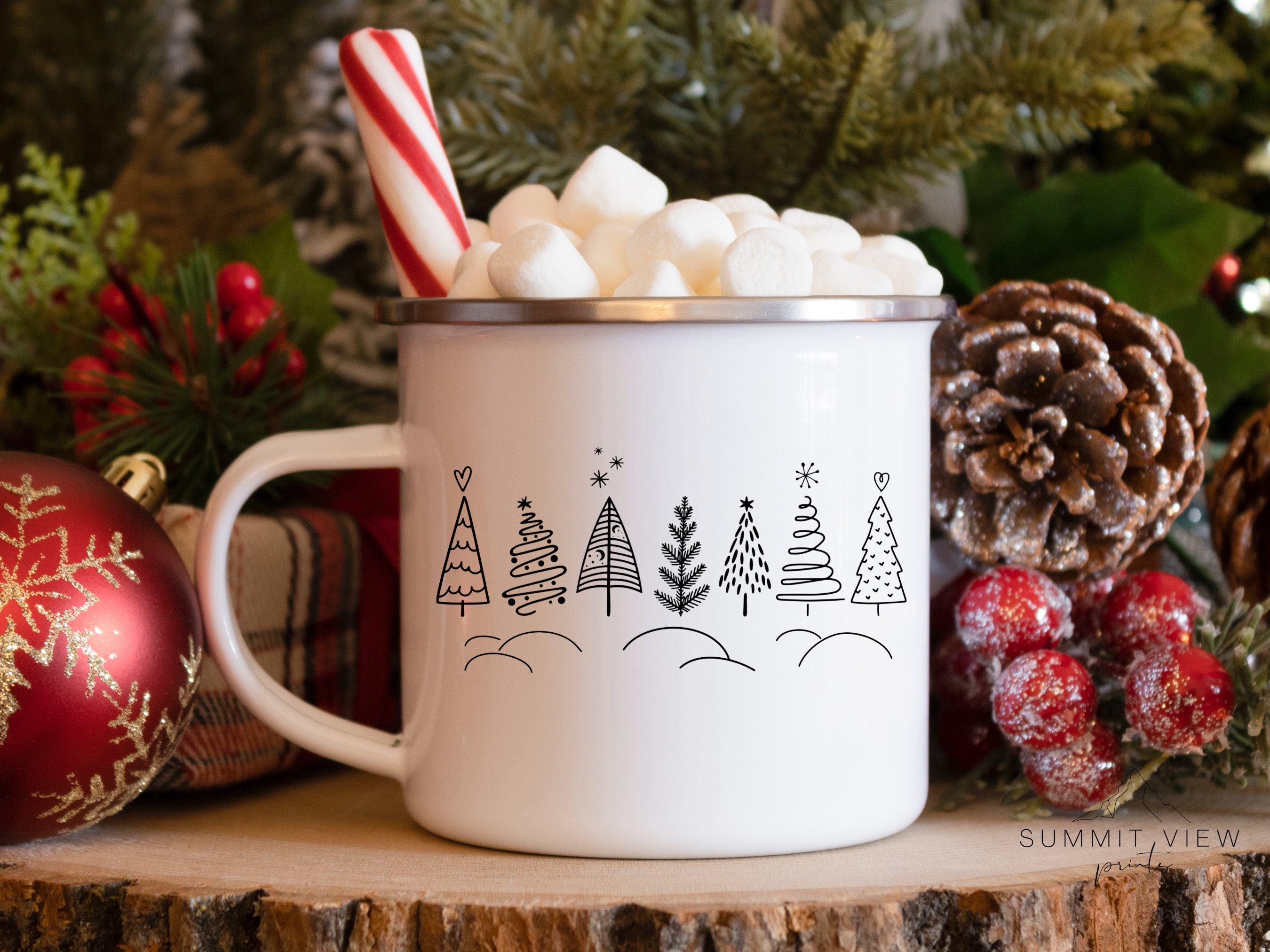 Christmas Trees SVG PNG Modern Svg Design SVG Files for Cricut Winter ...