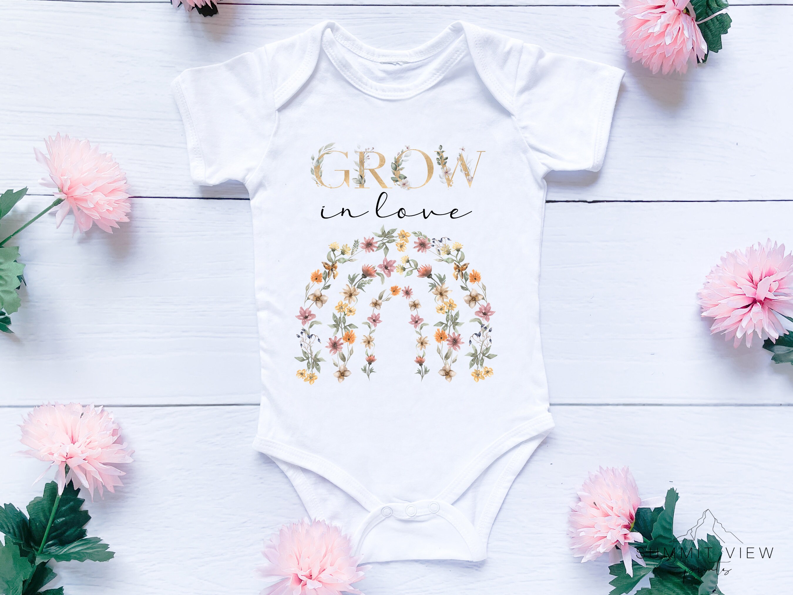 Grow in Love PNG File Sublimation Design Poster Wall Art Inspirational ...