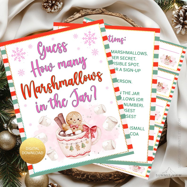 Christmas Game Printable: Holiday Party Game, Kids & Family Activity ...