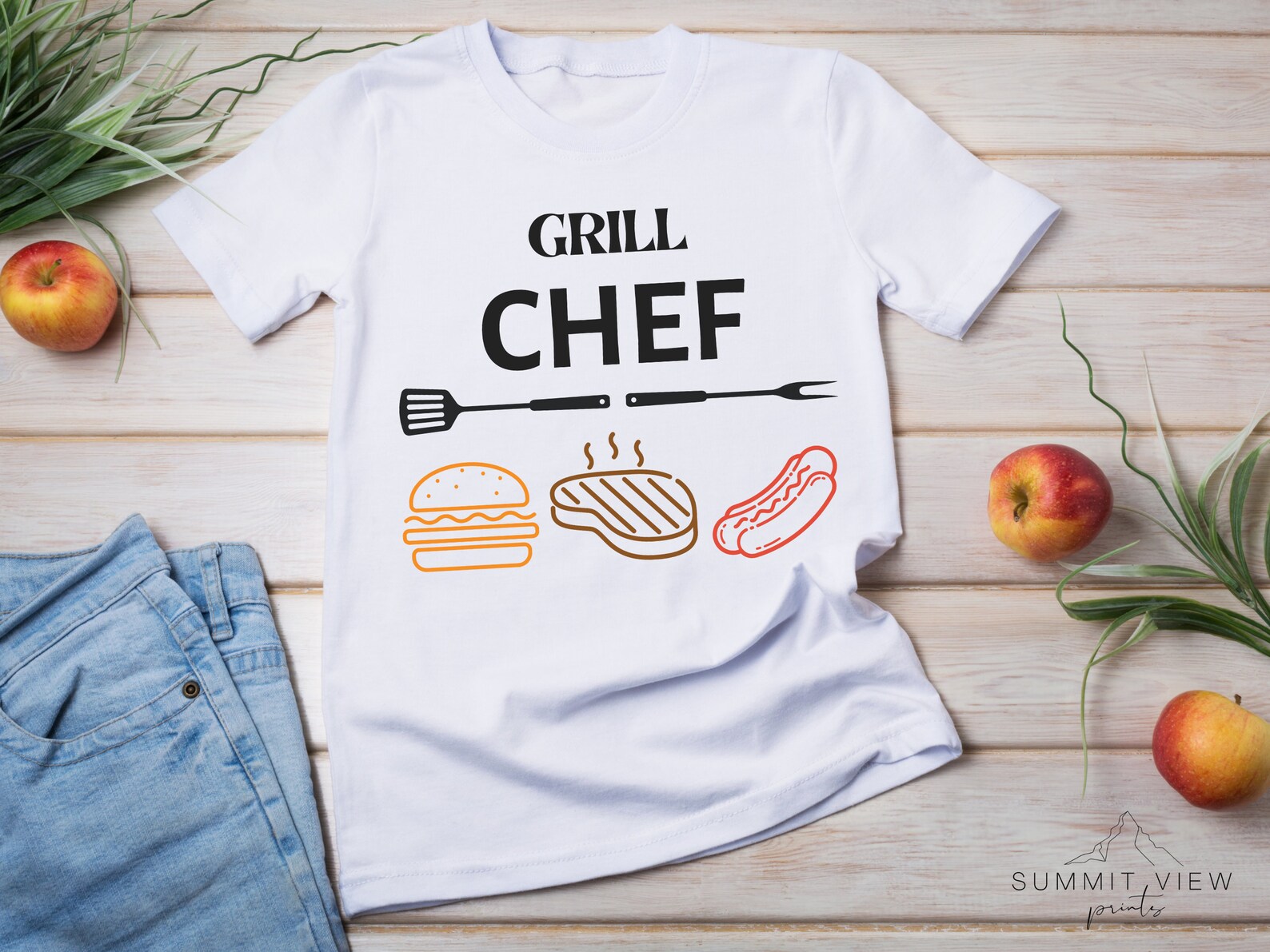 Grill Chef SVG: BBQ, Burger, Steak Design (digital Download) - Etsy