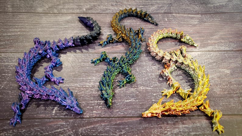 Spiny Dragon Articulated 3D Print - Etsy