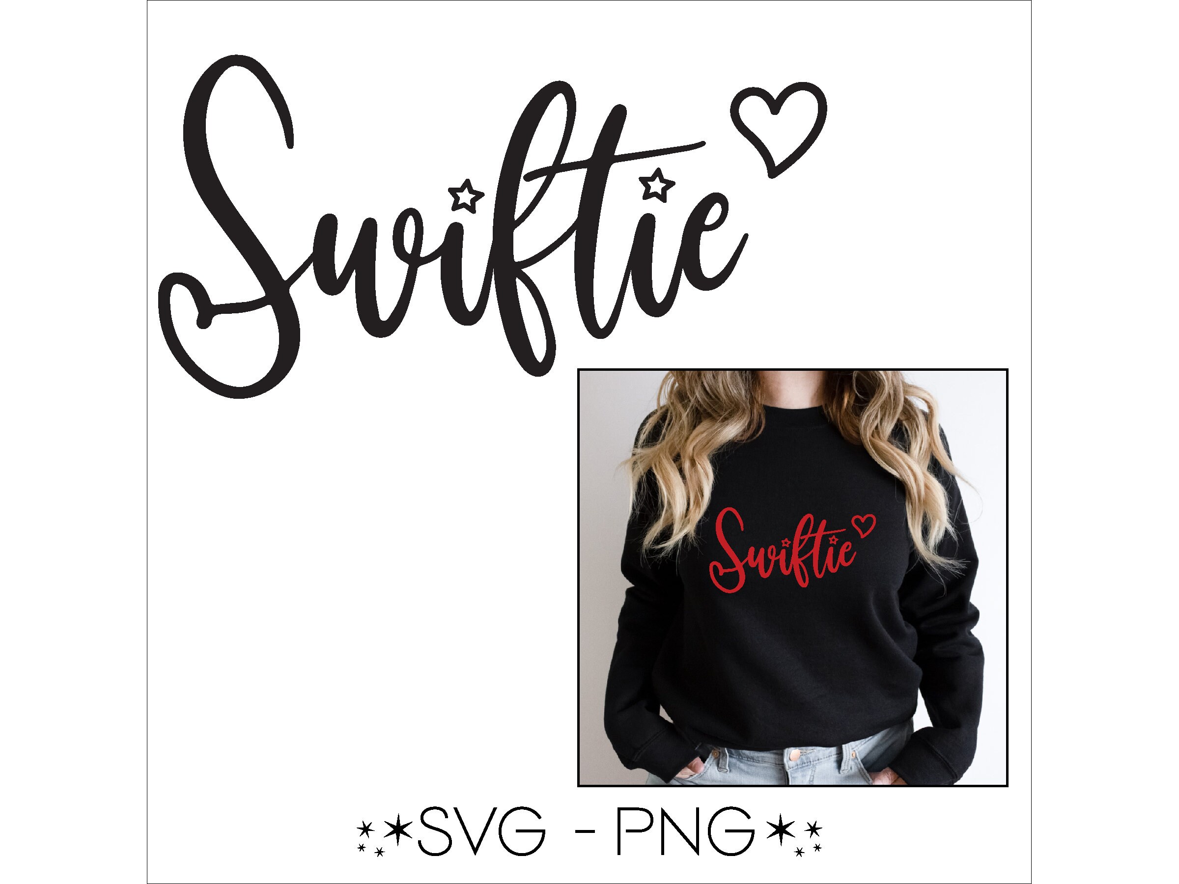 Cute Swiftie SVG and PNG for Tshirt Sweater Design for - Etsy