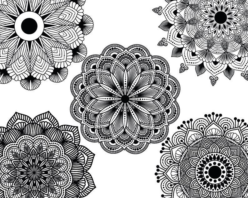 25 SVG PNG Mandalas Bundle. Intricate Designs for - Etsy