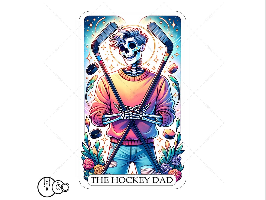 The Hockey Dad Tarot Card PNG Trendy Skeleton PNG for Shirt Design ...