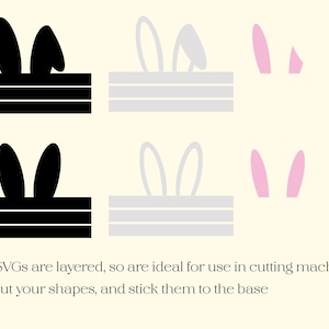 SVG Easter Bunny Crown Bundle, PNG Kids Party Hats for Easter, Ideal ...