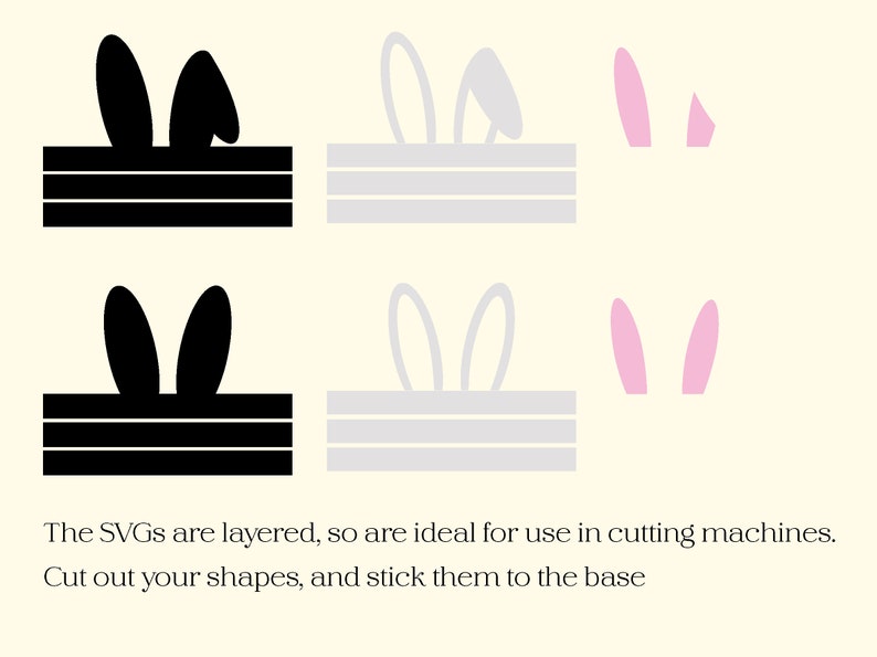 SVG Easter Bunny Crown Bundle, PNG Kids Party Hats for Easter, Ideal ...