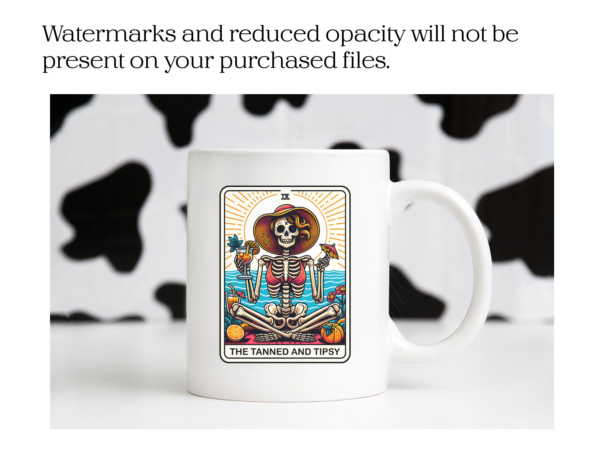 Tanned Tipsy Skeleton Tarot Card PNG, Summer Vibes (digital Only) - Etsy