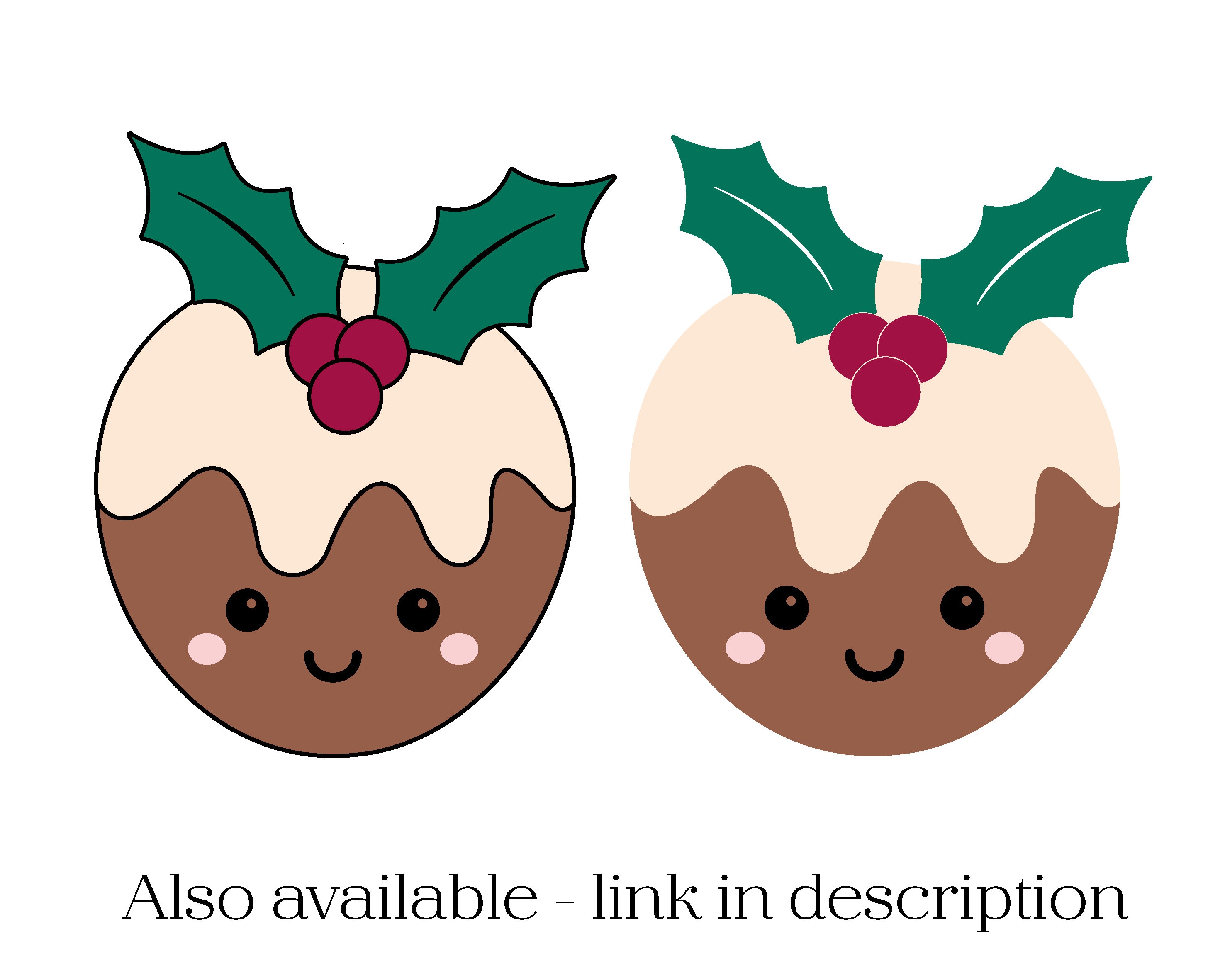 Christmas Pudding Layered SVG, PNG. Fun & Festive Holiday Clipart for ...