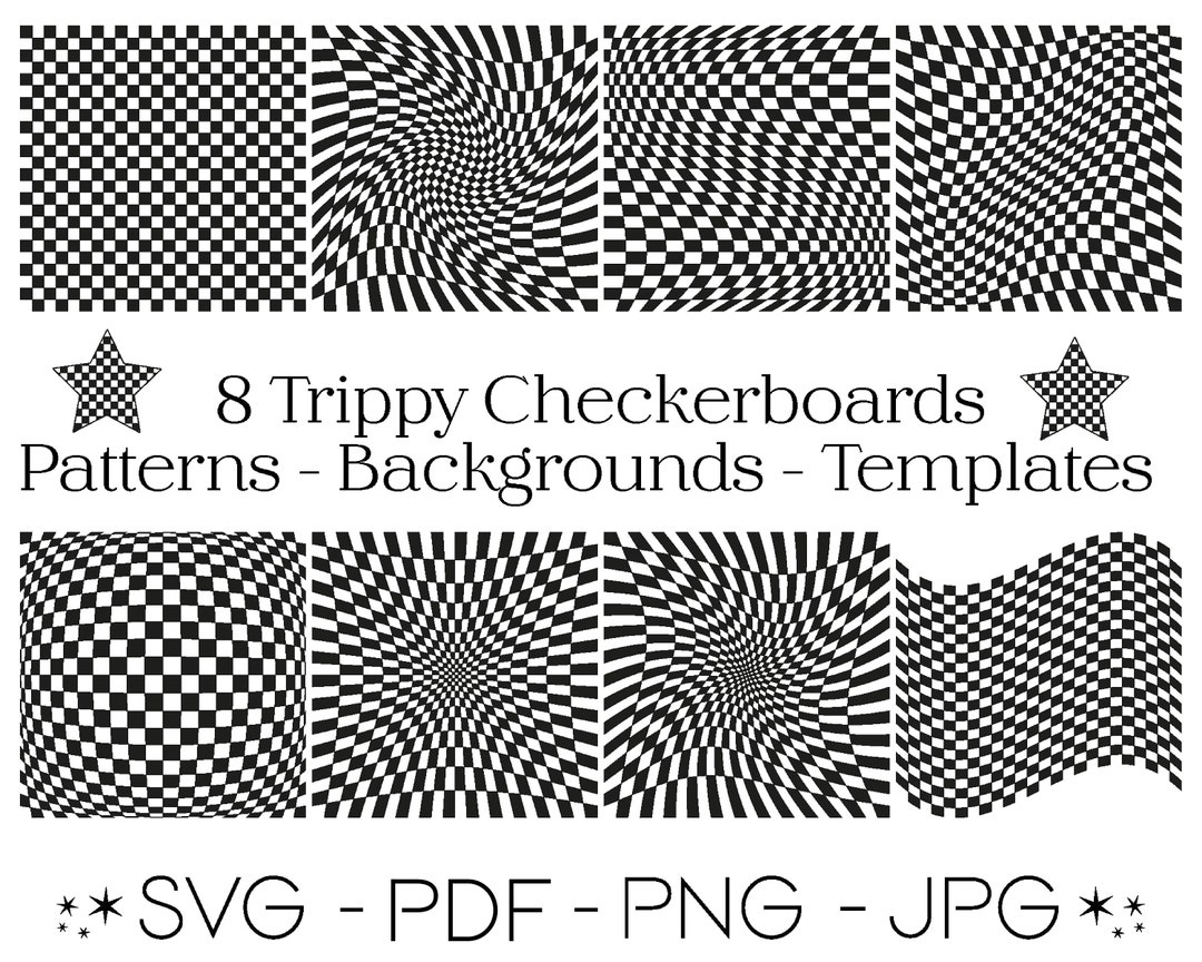 Trippy Checkerboard Patterns PNG. 90s Retro Backgrounds SVG, Racing ...