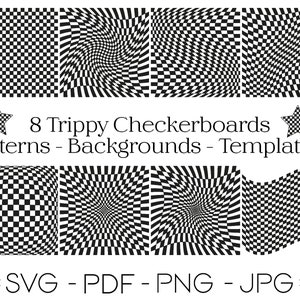 Trippy Checkerboard Patterns PNG. 90s Retro Backgrounds SVG, Racing ...