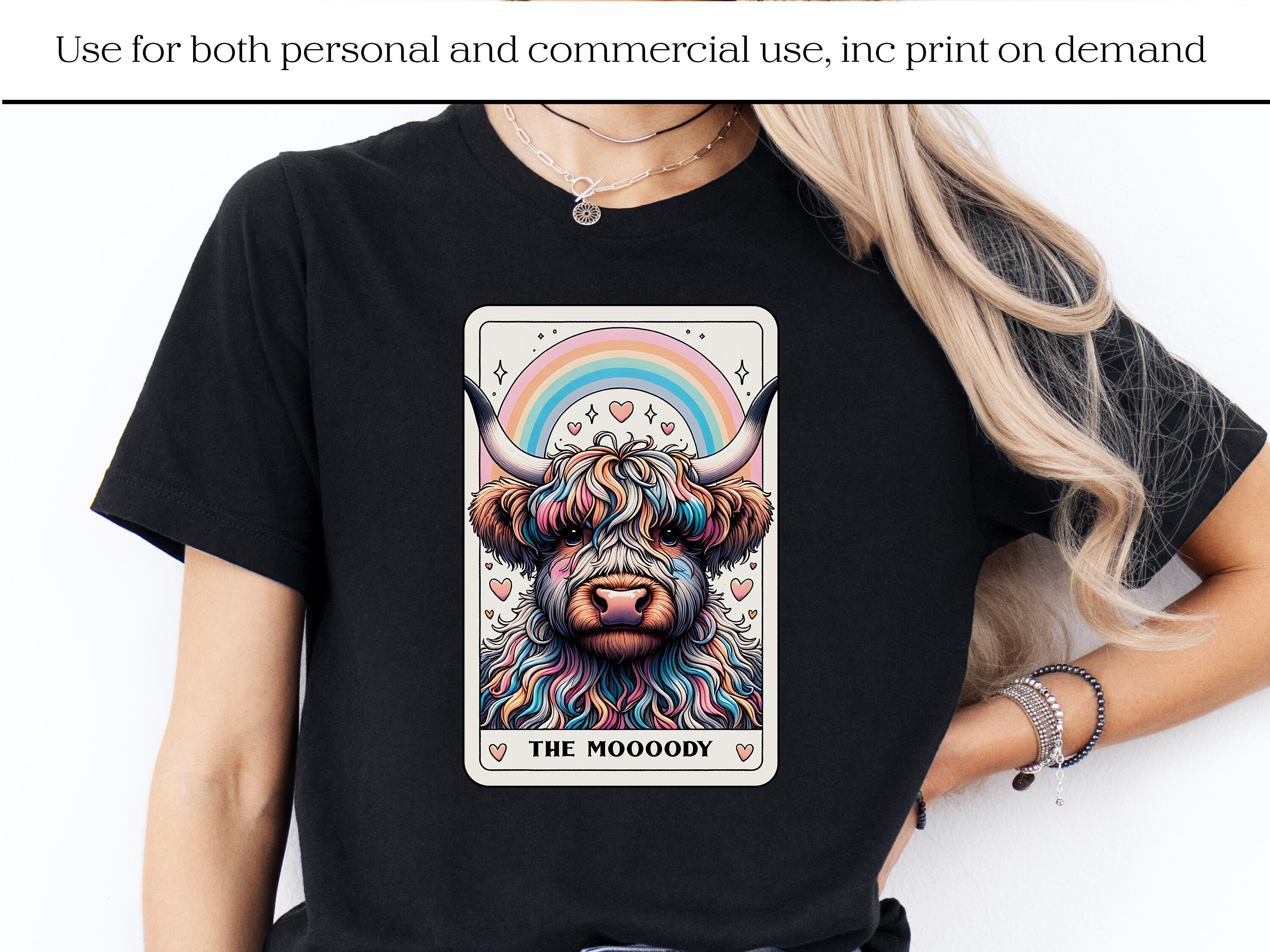 Funny Highland Cow Tarot Card PNG, Trendy Cow Print (digital Only) - Etsy