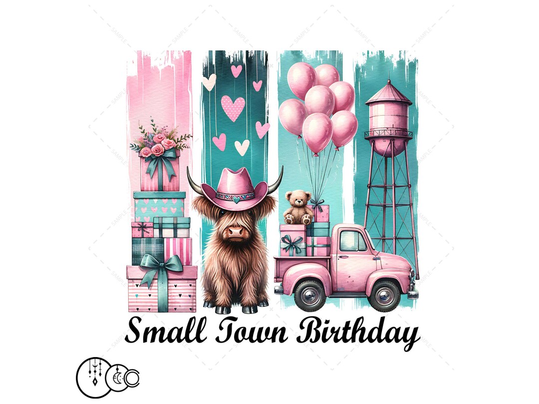 Small Town Birthday PNG - Digital Download for Shirt Design Wall Art ...