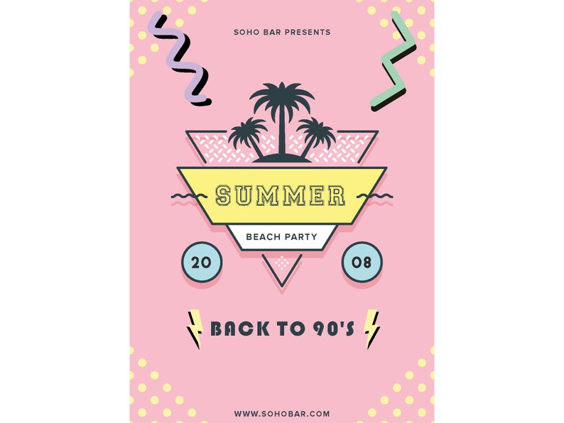 80s/90s Clipart Shapes Layered SVG Bundle Vintage Vibe Pastel Clipart ...