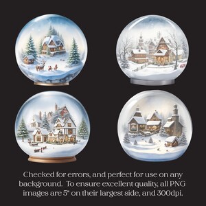 23 Beautiful Snow Globe PNG Clipart Bundle for Crafters and Small ...