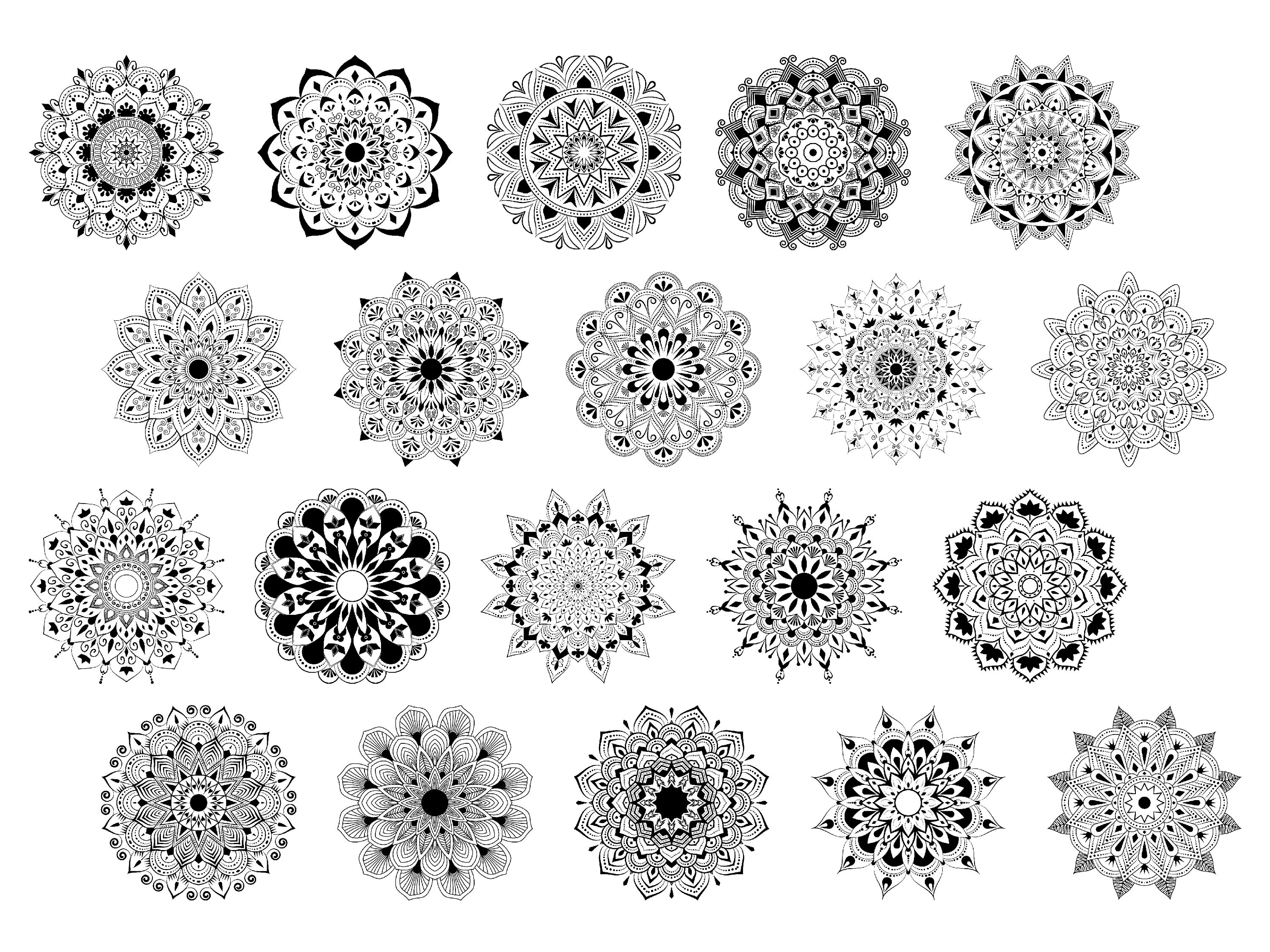 Huge Mandala SVG Bundle! Zentangle Art Bundle. Geometric Patterns for ...