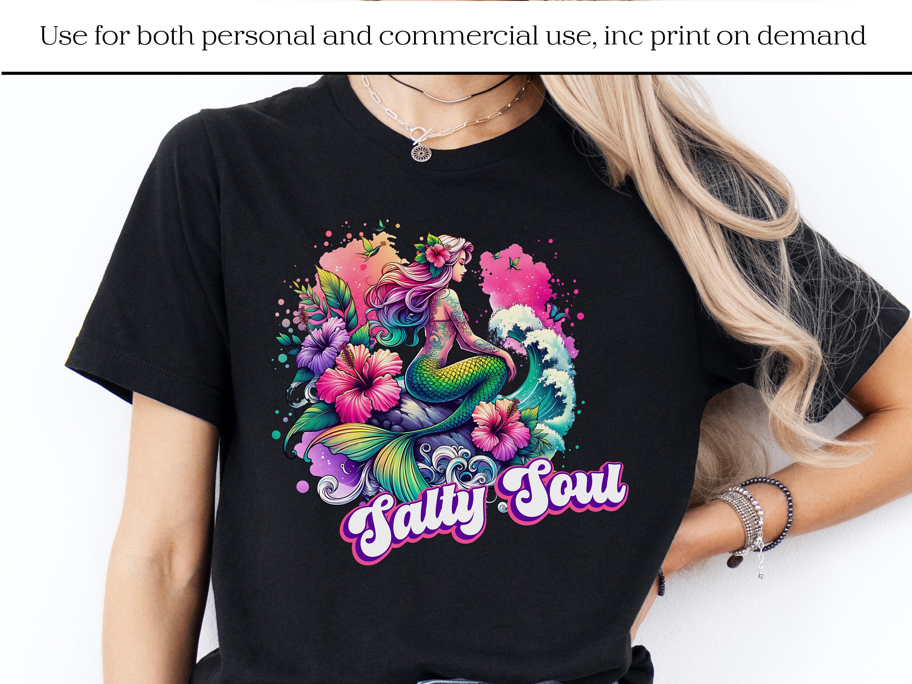 Salty Soul Mermaid PNG, Funny Sassy Quote (digital Only) - Etsy